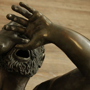 Falkner Bronze Figural Sculpture of Agonized Man Vietnam War - Etsy