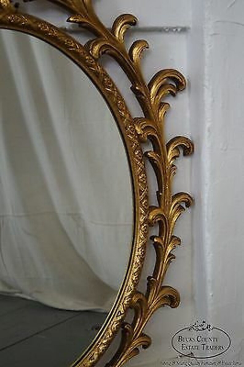 Quality Large Georgian Style Gilt Carved Mirror W/ Winged - Etsy