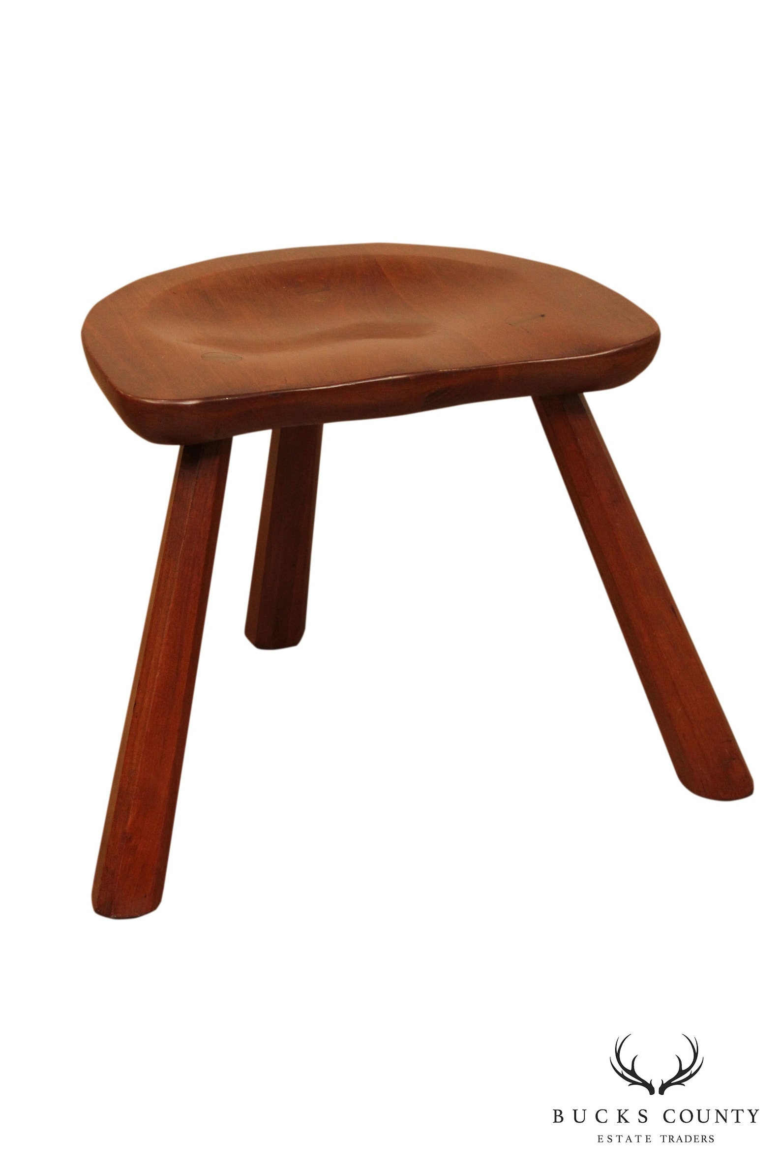 Vintage Hand Crafted Solid Cherry Wood 3 Legged Stool | Etsy