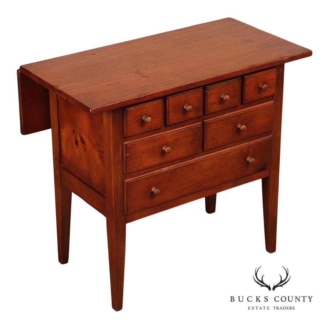 Shaker Style Custom Pine Drop-leaf Sewing Cabinet - Etsy
