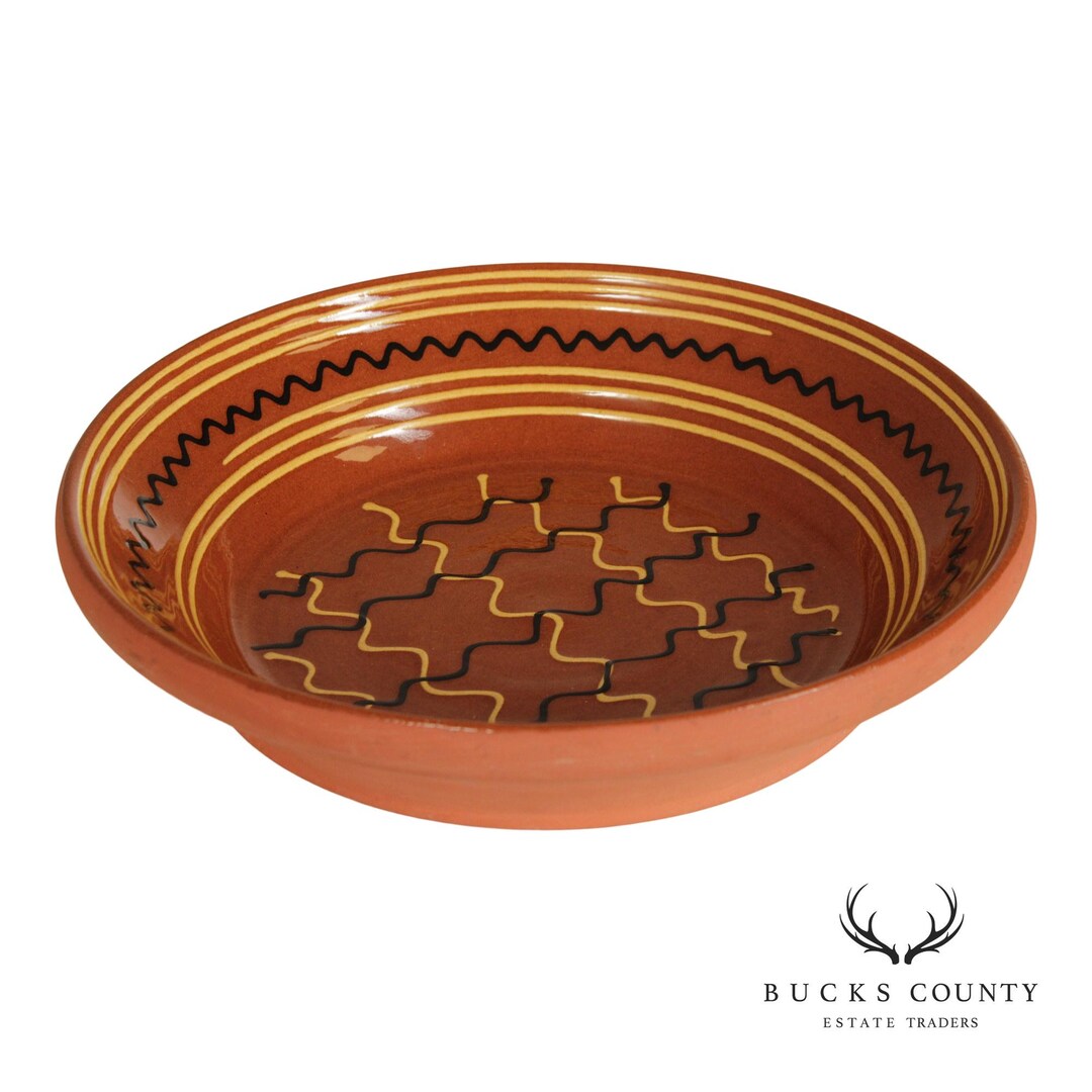 Breininger Pottery Pennsylvania Dutch Redware Charger - Etsy