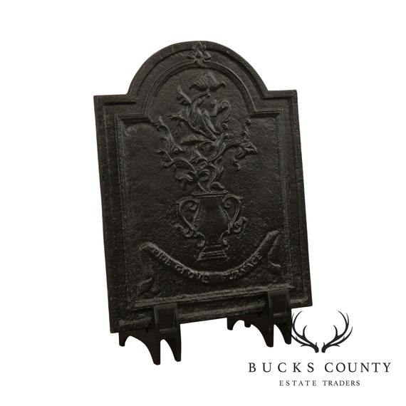 Antique Victorian Era Cast Iron Fireplace Plate | Etsy