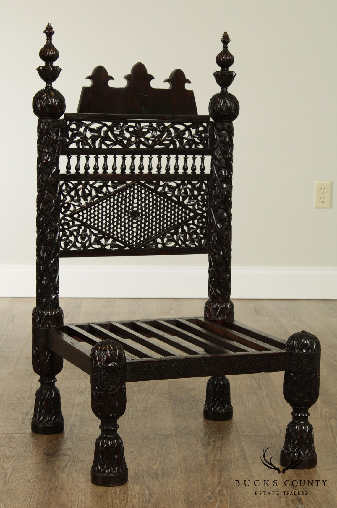 Antique Indian Hand Carved Low Pidda Chair - Etsy