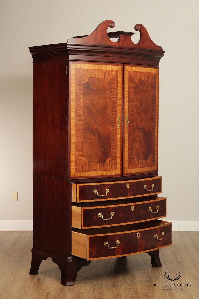 Hickory White American Masterpiece Collection Mahogany Inlaid Armoire ...