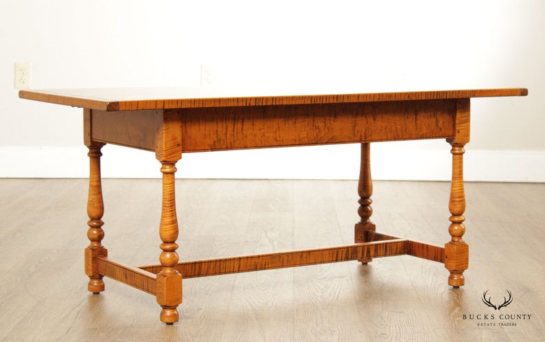 Oley Valley Early American Style Tiger Maple Coffee Table - Etsy
