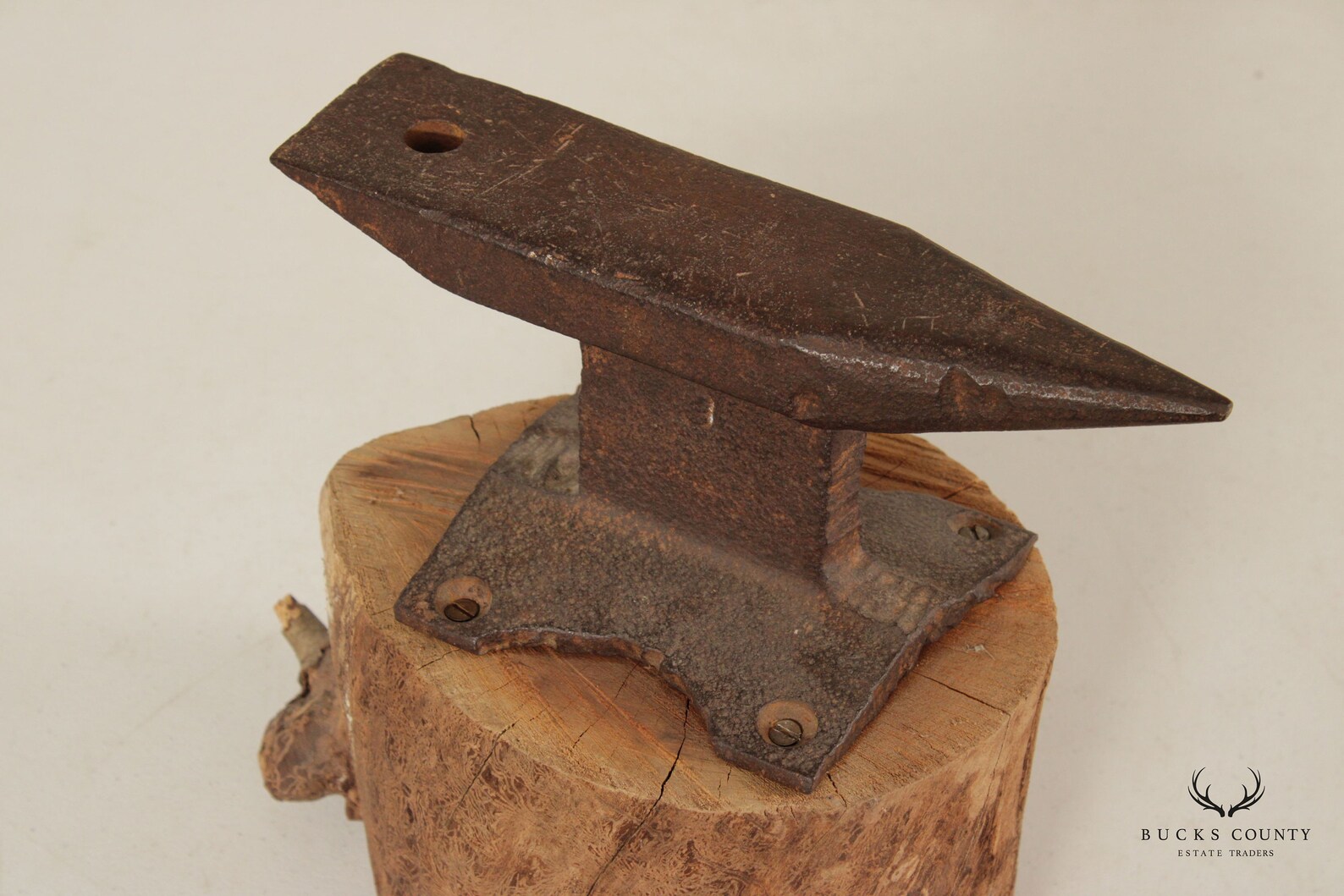 Vintage Small Iron Anvil Mounted on Wooden Block - Etsy