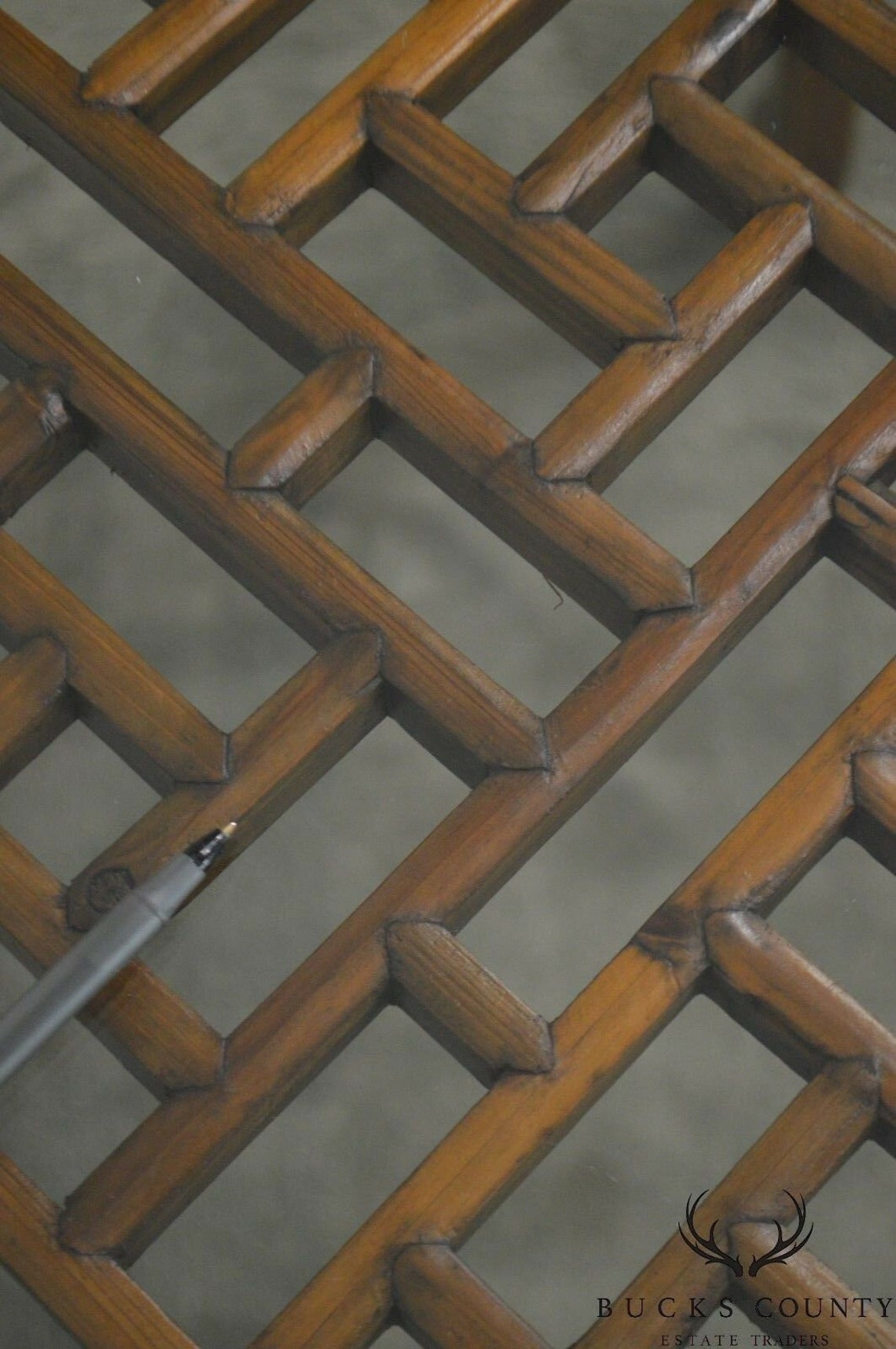 Vintage Chinese Lattice Work Table With Glass Top - Etsy