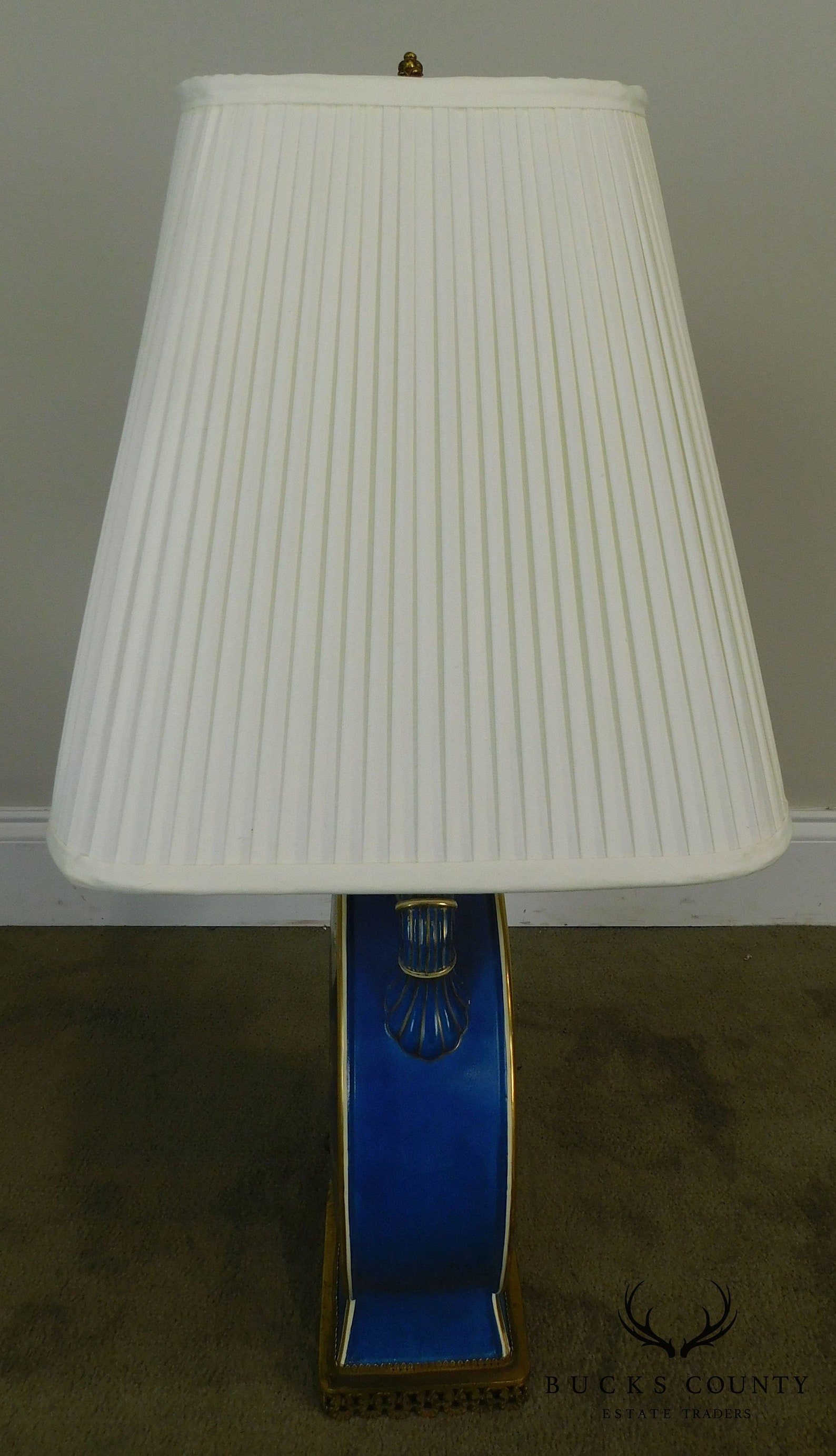 Royal Blue Canteen Form Ceramic Lamp With Enamel Decoration - Etsy