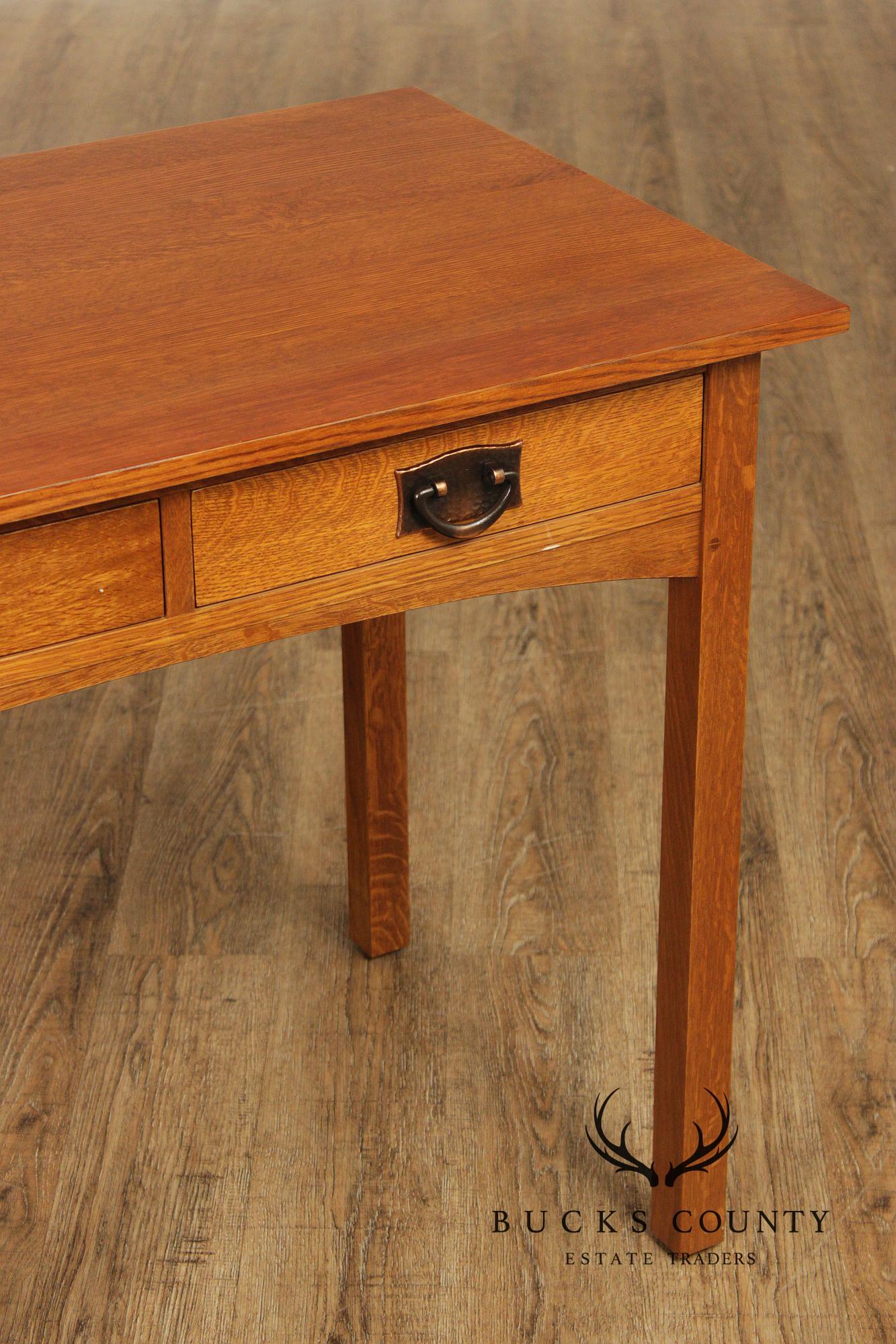 Stickley Mission Collection Oak Two Drawer Writing Desk - Etsy