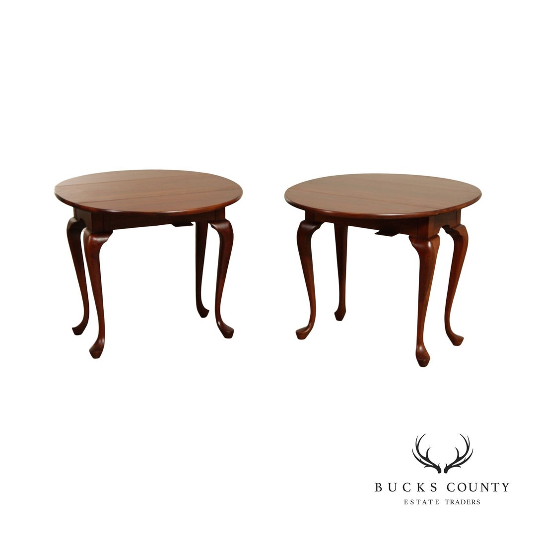 Pennsylvania House Queen Anne Style Pair of Drop-leaf Cherry Side Tables - Etsy