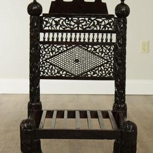 Antique Indian Hand Carved Low Pidda Chair - Etsy