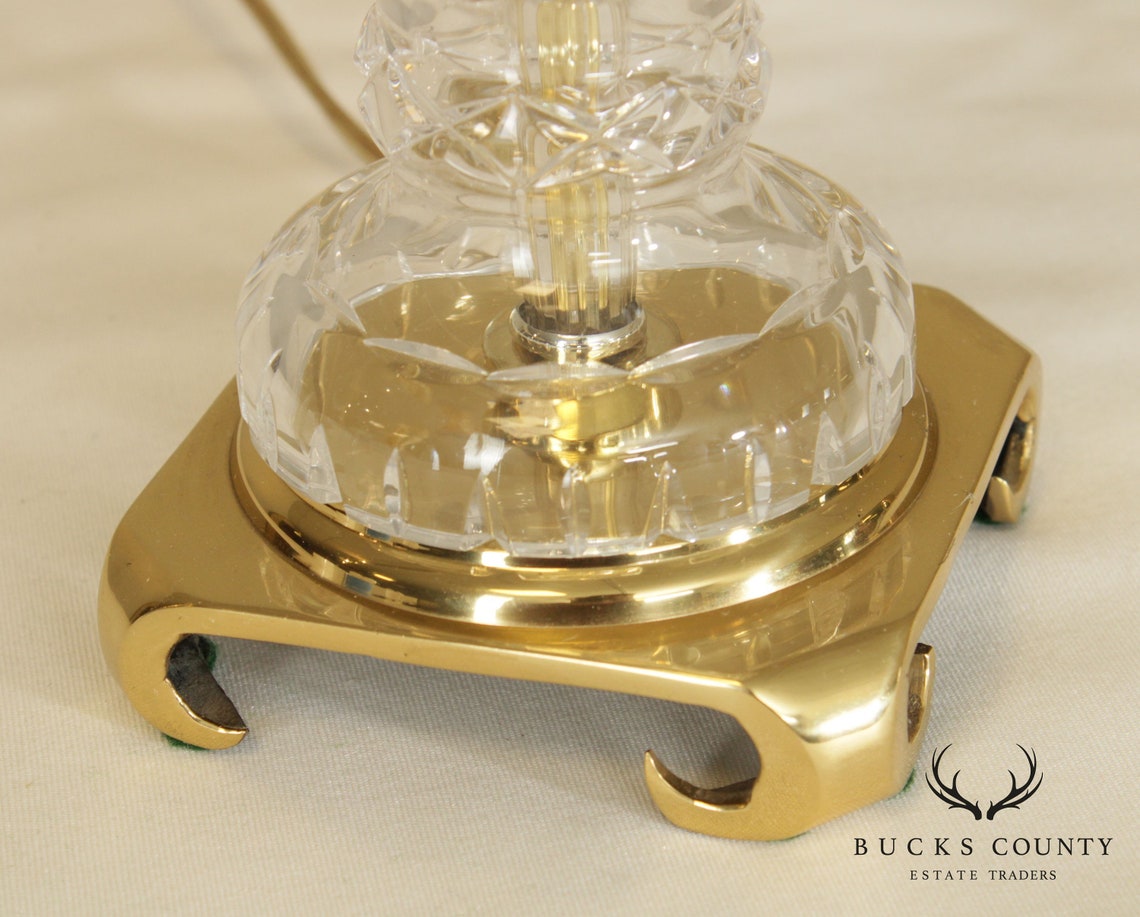 Crystal Baluster Shape Lamp With Brass Base | Etsy