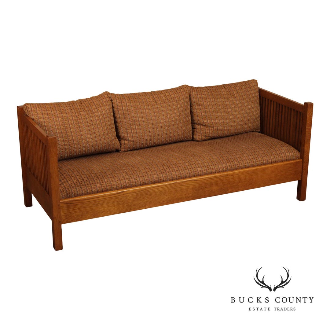 Stickley Mission Collection Oak Spindle Settle - Etsy