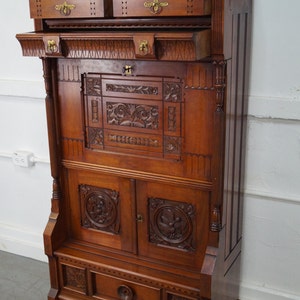 Daniel Pabst Victorian Aesthetic Walnut Secretaire Abattant Desk - Etsy