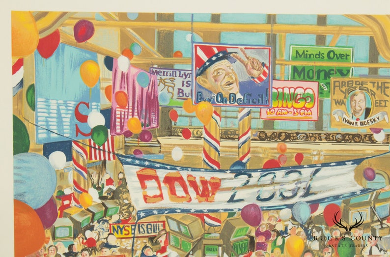 Robert Cenedella "2001- A Stock Odyssey" Pencil Signed Giclée, Large ...