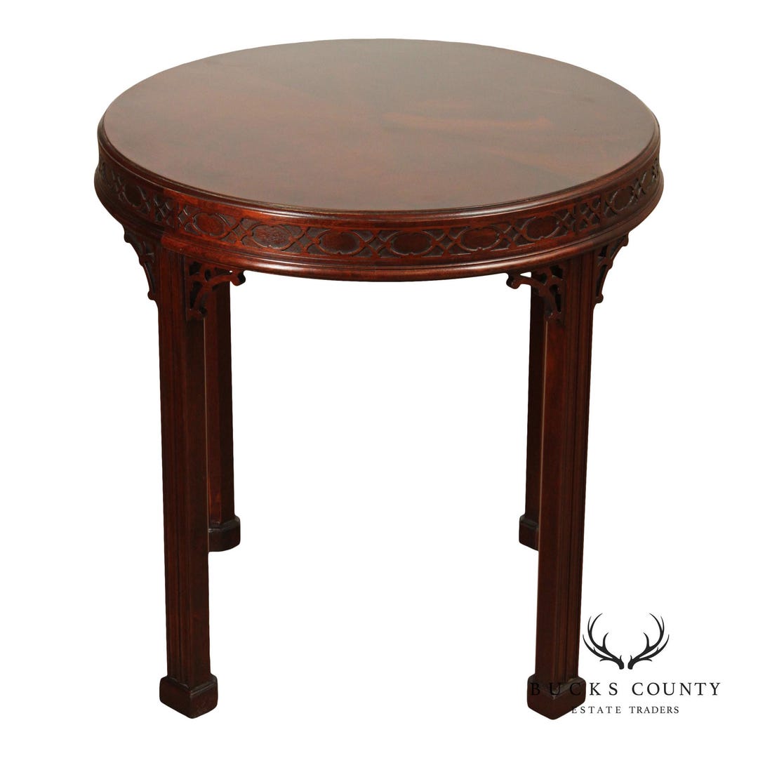 Colony Furniture Chippendale Style Round Mahogany Side Table - Etsy
