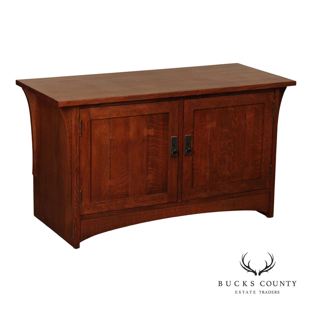 Stickley Mission Collection Two Door Oak Media Console Cabinet - Etsy