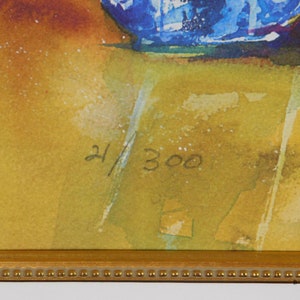 V. Weller Print 21/300 of Watercolor Fruit & Floral Still Life - Etsy