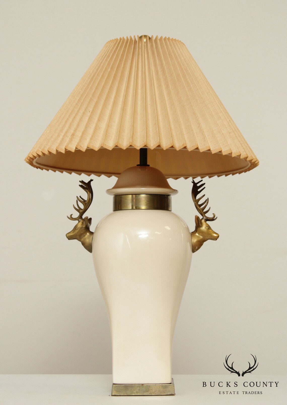 Urn Form Table Lamp With Brass Stag Head Handles - Etsy