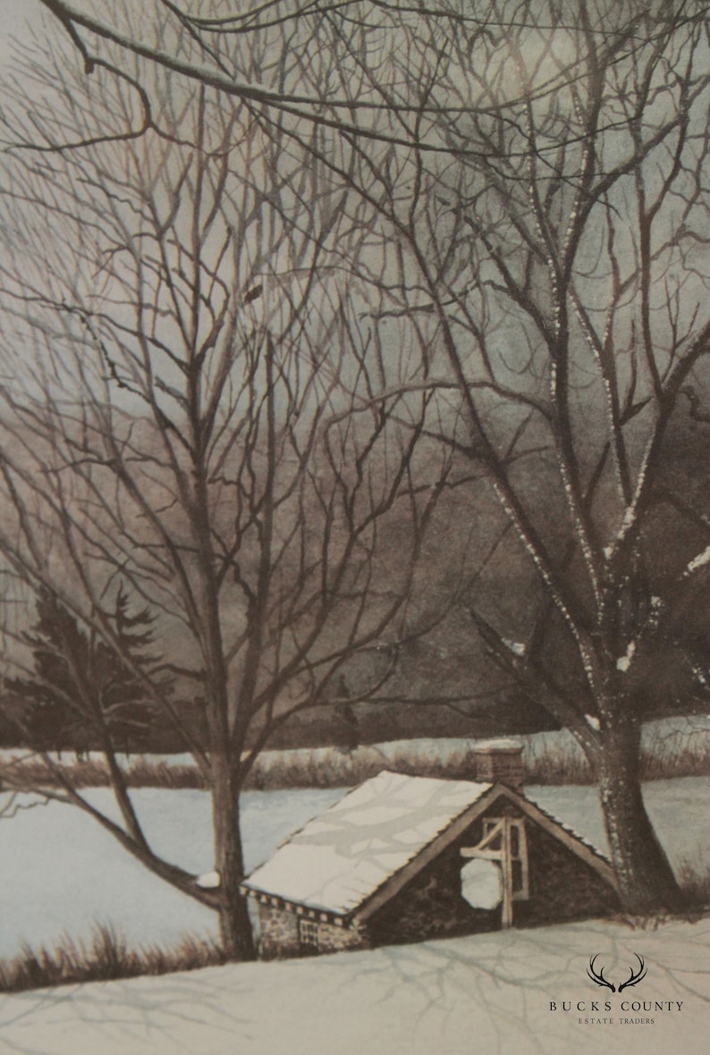 Vintage 'starry Night' John Chad House Lithograph - Etsy