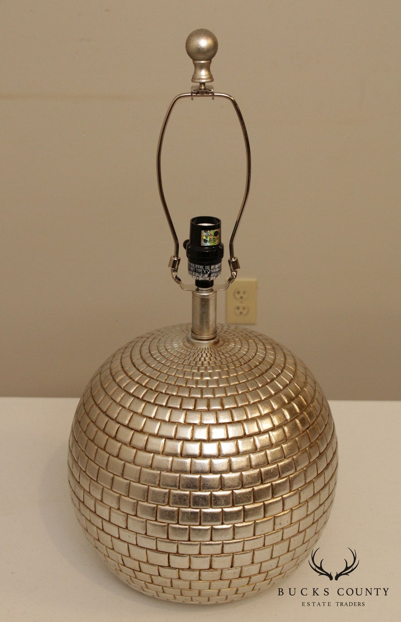 Modern Silver Finish Table Lamp With Shade - Etsy