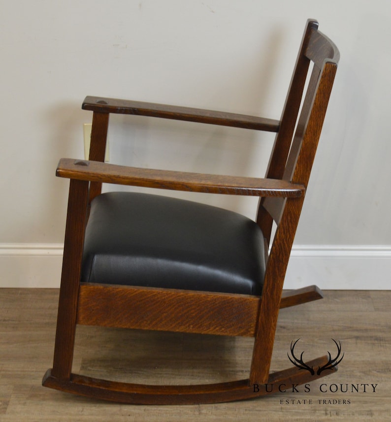 Limbert Antique Mission Oak Rocker - Etsy