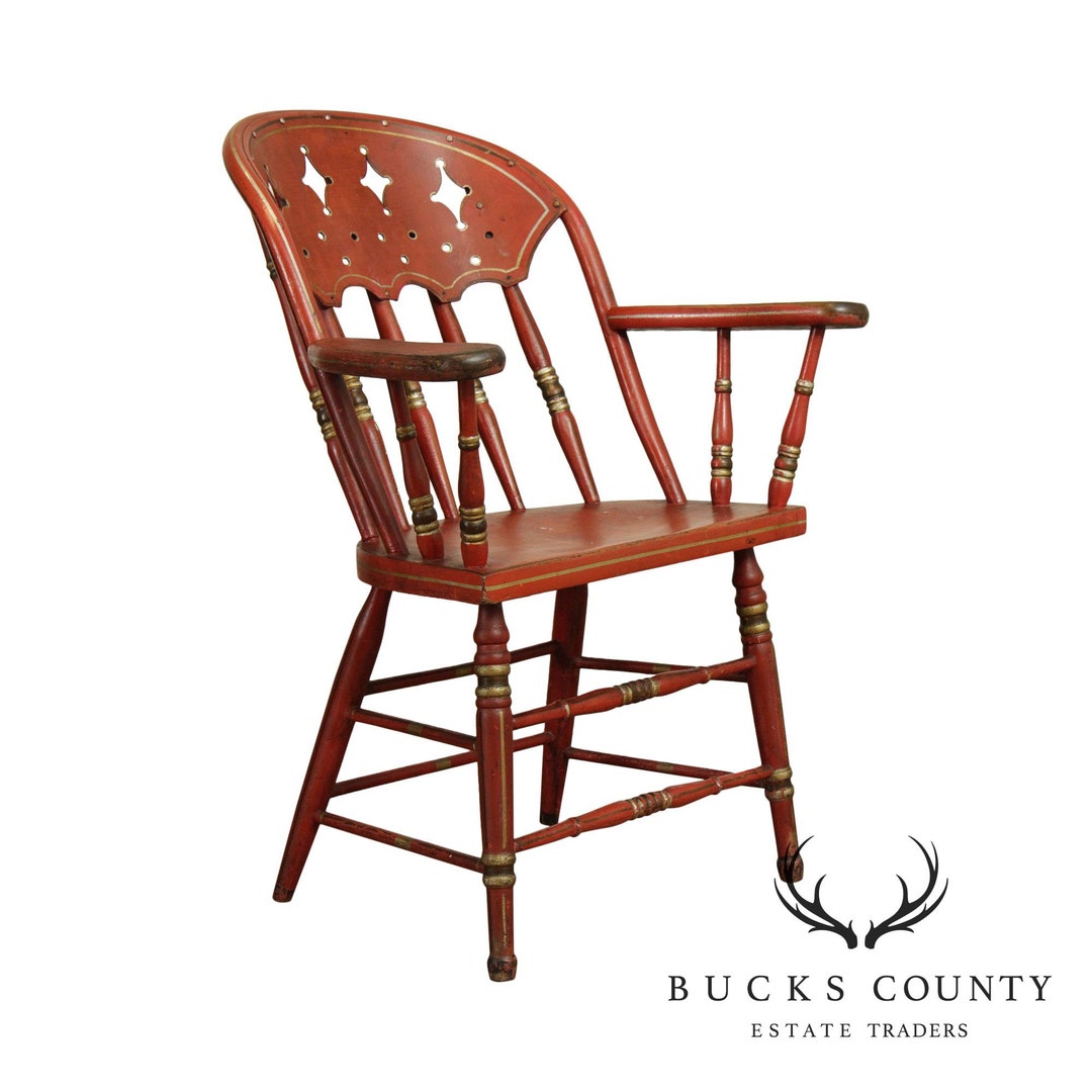 Antique Painted Circus Windsor Chair - Etsy