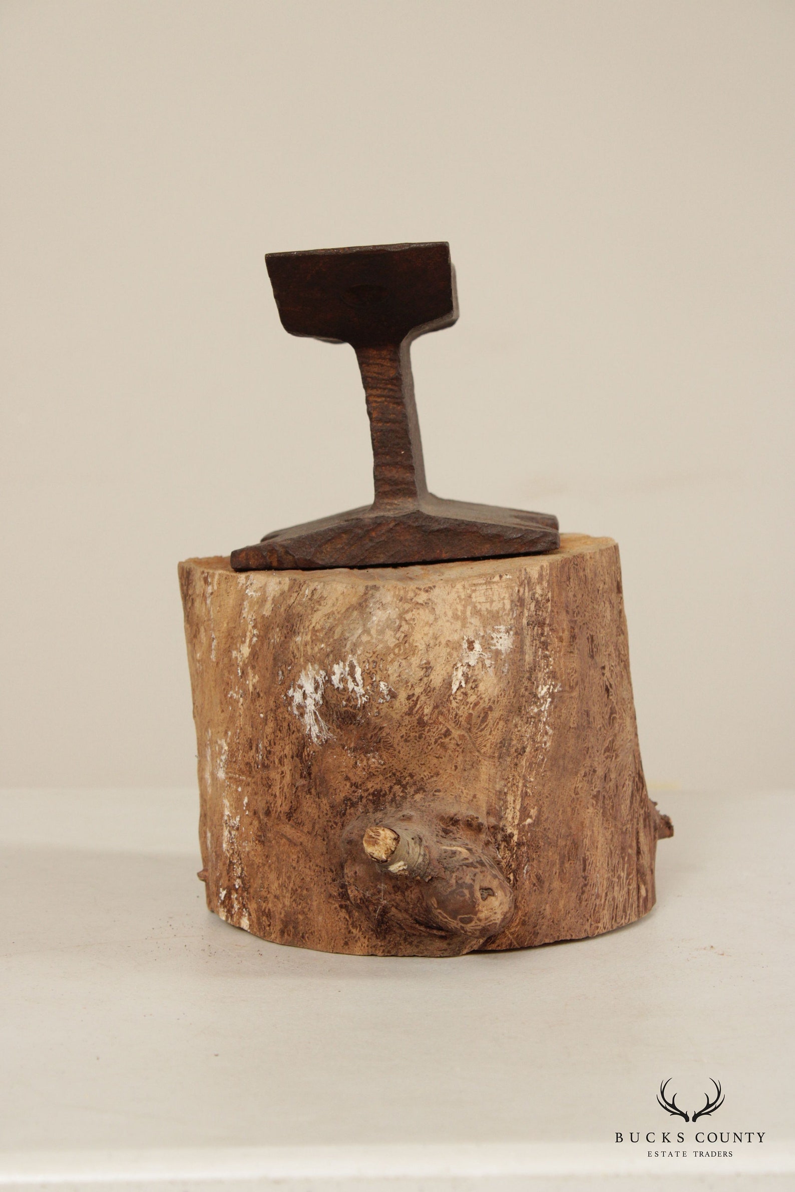 Vintage Small Iron Anvil Mounted on Wooden Block - Etsy