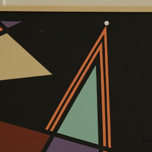 Barbara Frank Untitled Abstract Geometric Postmodern Framed, Oil ...