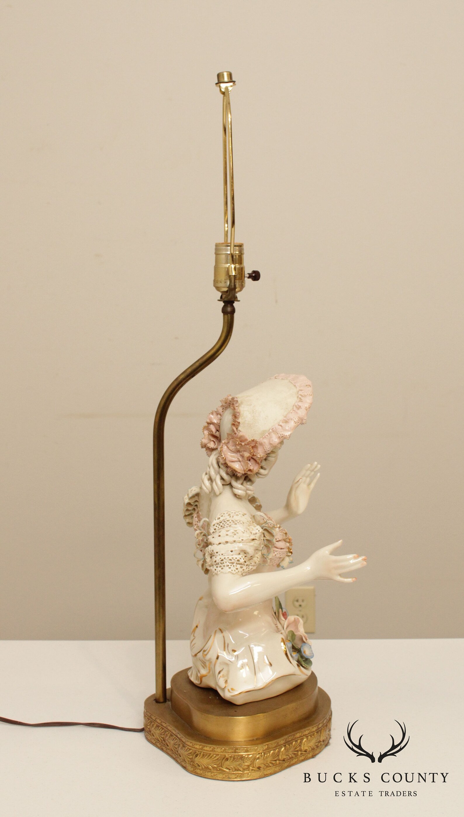 Vintage Pair Porcelain Figurine Table Lamps - Etsy