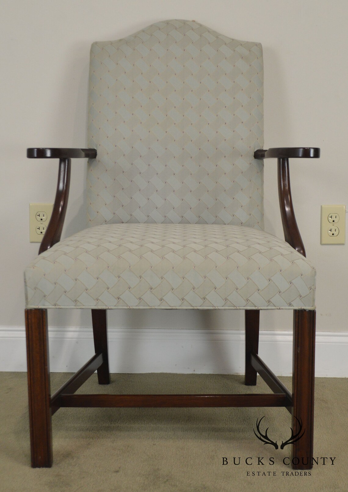 Hickory Chair Mahogany Chippendale Style Library Arm Chair - Etsy