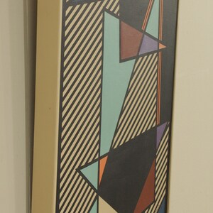 Barbara Frank Untitled Abstract Geometric Postmodern Framed, Oil ...