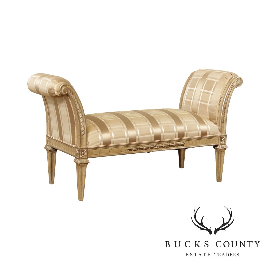 Louis XVI Style Scroll Arm Window Bench - Etsy