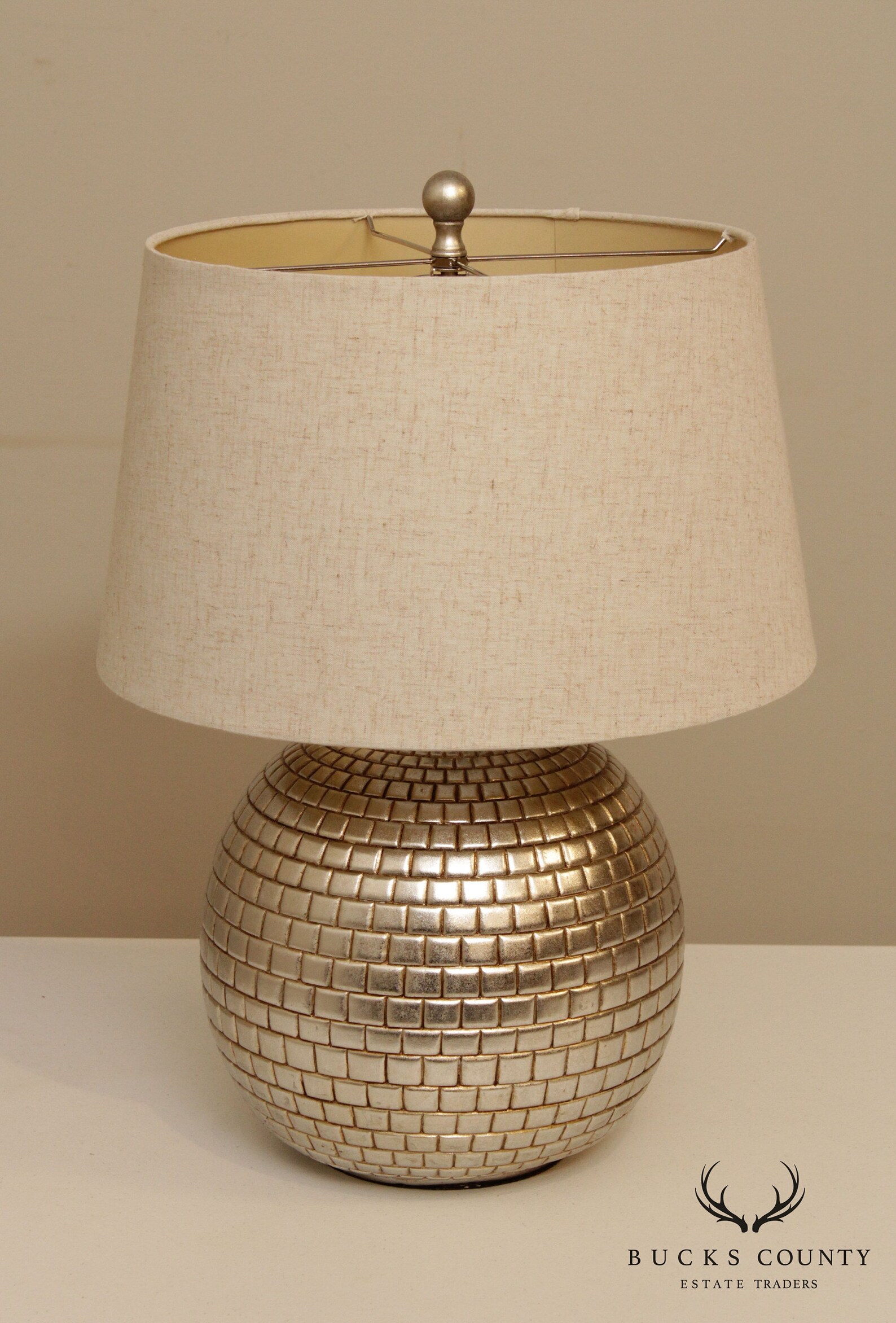 Modern Silver Finish Table Lamp With Shade - Etsy