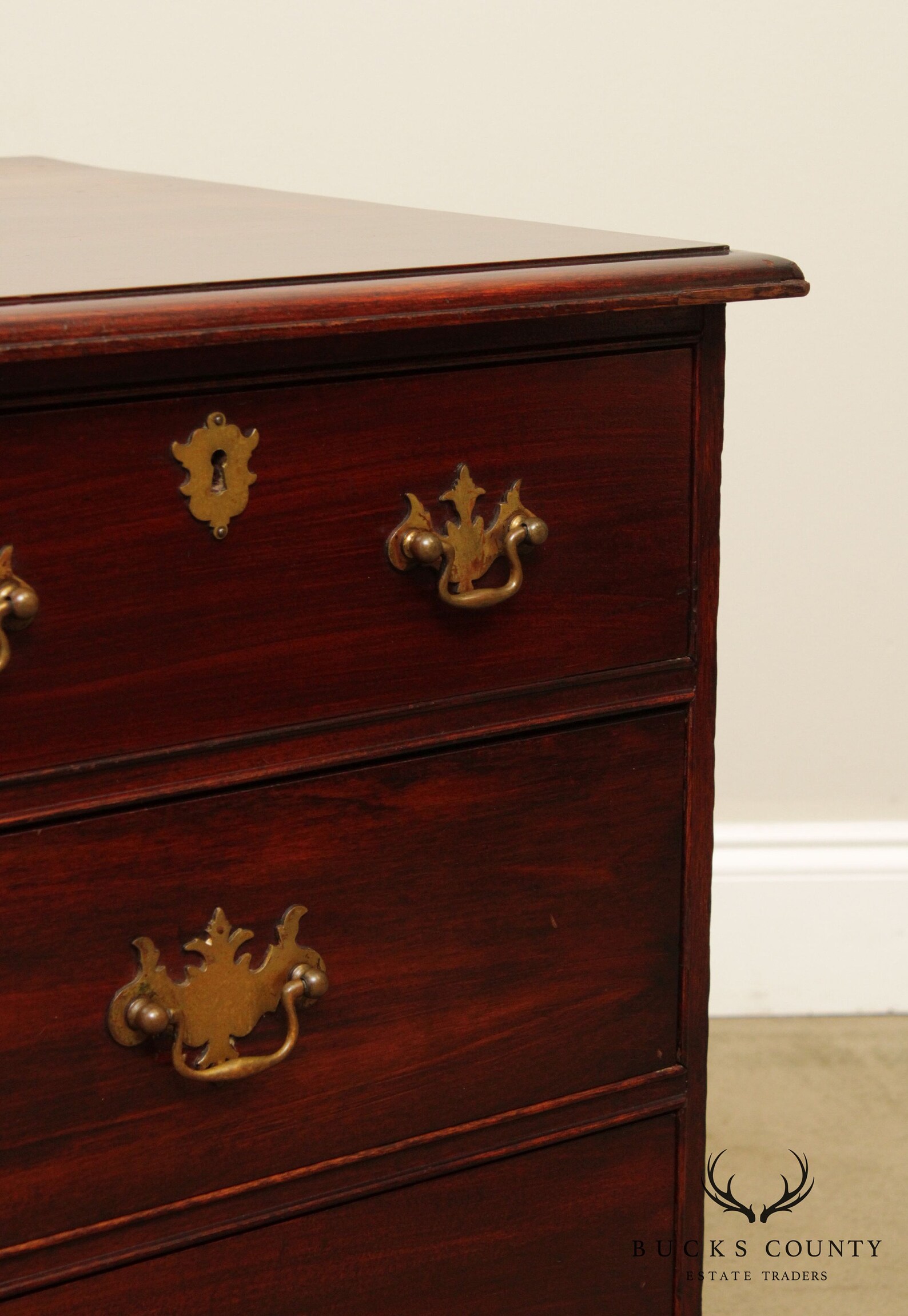 Antique Mahogany Chippendale Style Low Dresser Chest of | Etsy
