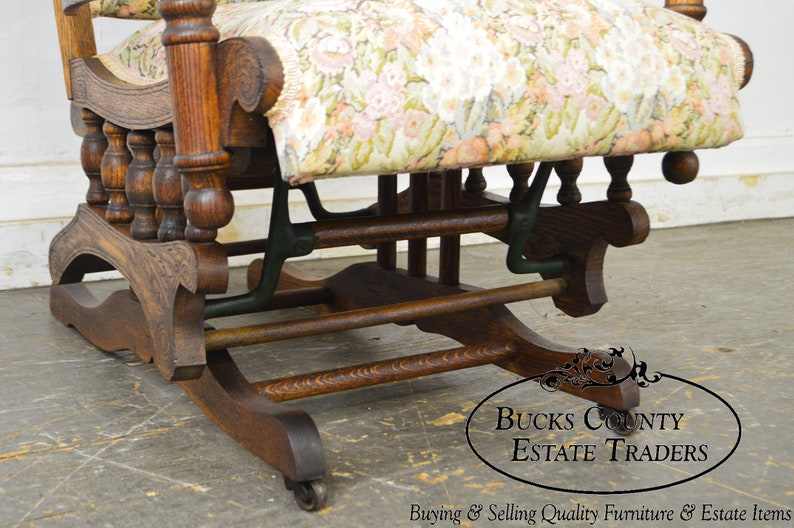 Antique 19th Century Victorian Oak Platform Rocker - Etsy