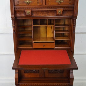 Daniel Pabst Victorian Aesthetic Walnut Secretaire Abattant Desk - Etsy