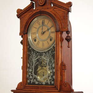 Antique William L. Gilbert Victorian Oak Case Mantel Clock - Etsy