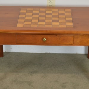 Hand Crafted Solid Cherry Wood Checkerboard Top Game Table by - Etsy