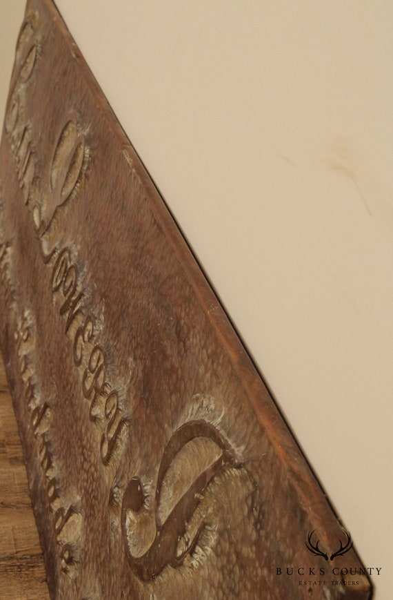 Vintage Copper Trade Sign, Custom Handmade Jewelry - Gem