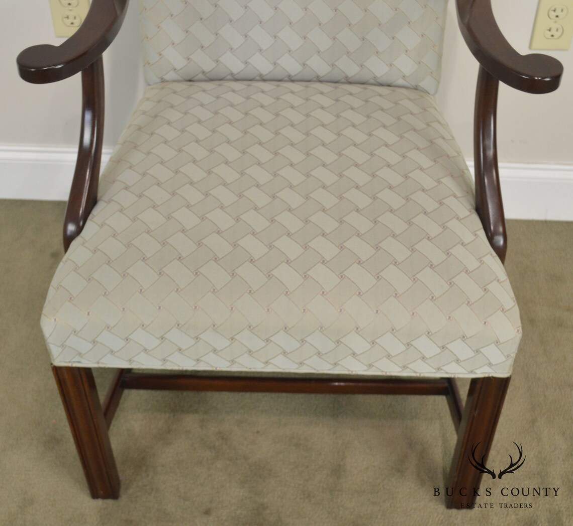 Hickory Chair Mahogany Chippendale Style Library Arm Chair - Etsy