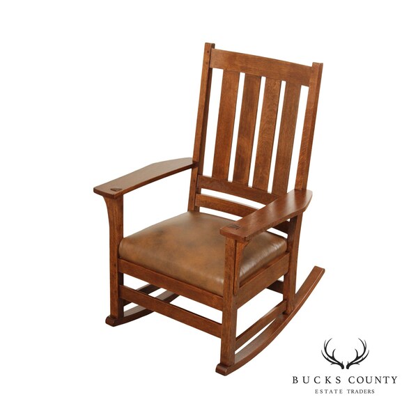 Stickley Oak Rocker - Etsy