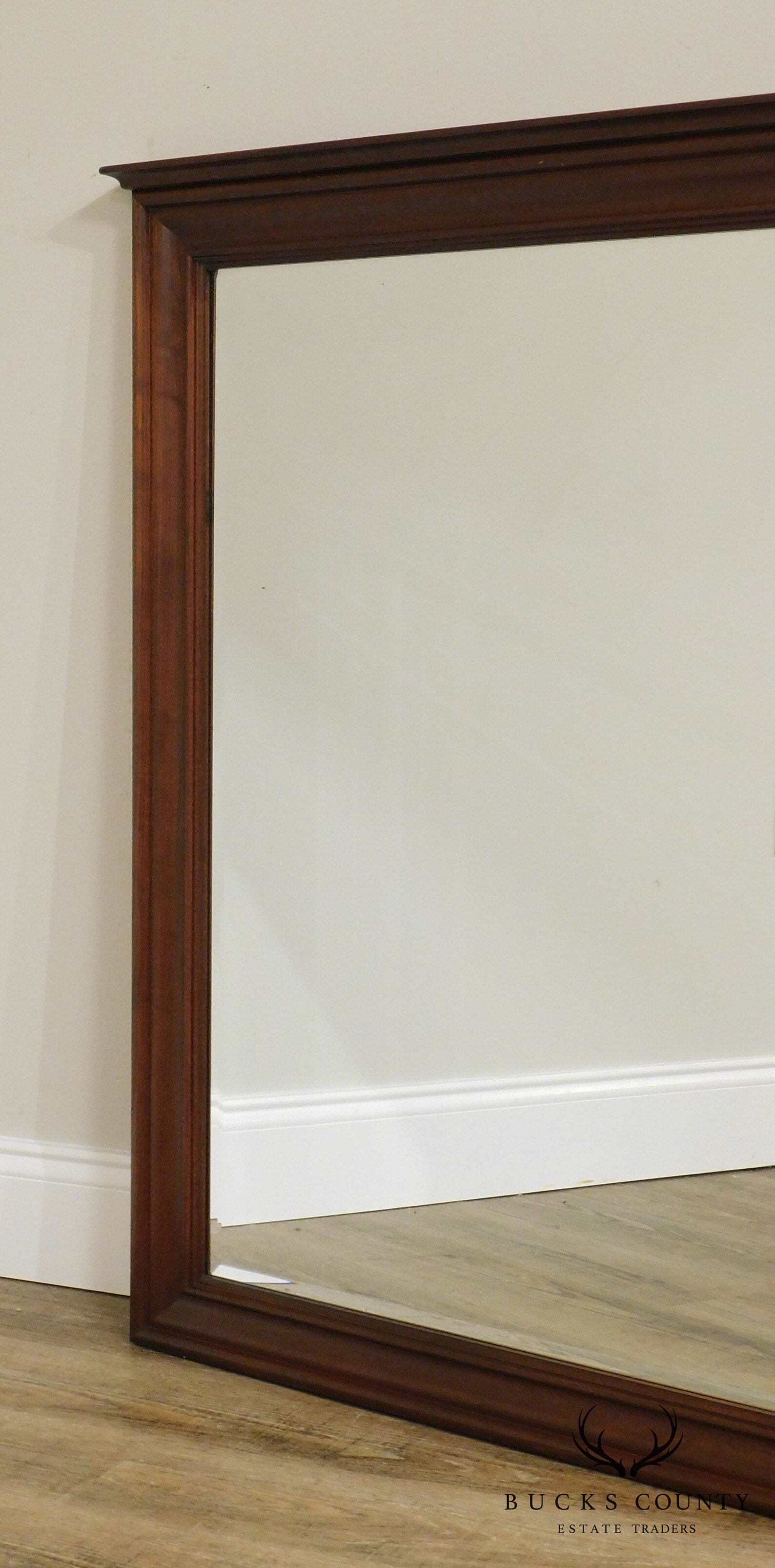 Traditional Cherry Wood Frame Beveled Mirror | Etsy
