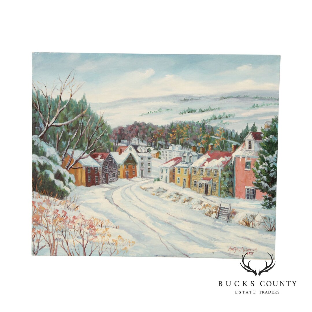 Ann Yost Whitesell 'side Street in Bethlehem' Original Oil Painting - Etsy