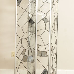 Post Modern Art Glass Four Panel Room Divider - Etsy