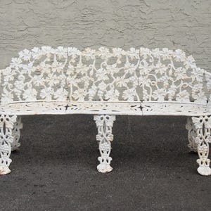 Victorian Cast Iron Grapevine Pattern Outdoor Garden Bench - Etsy