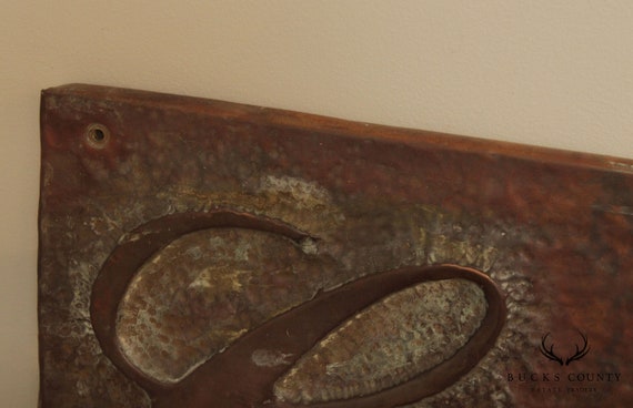 Vintage Copper Trade Sign, Custom Handmade Jewelry - Gem