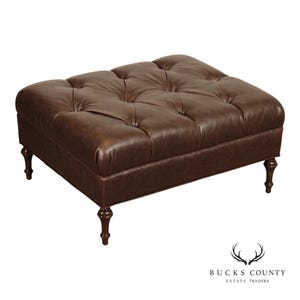 English Traditional Style Tufted Ottoman - Etsy