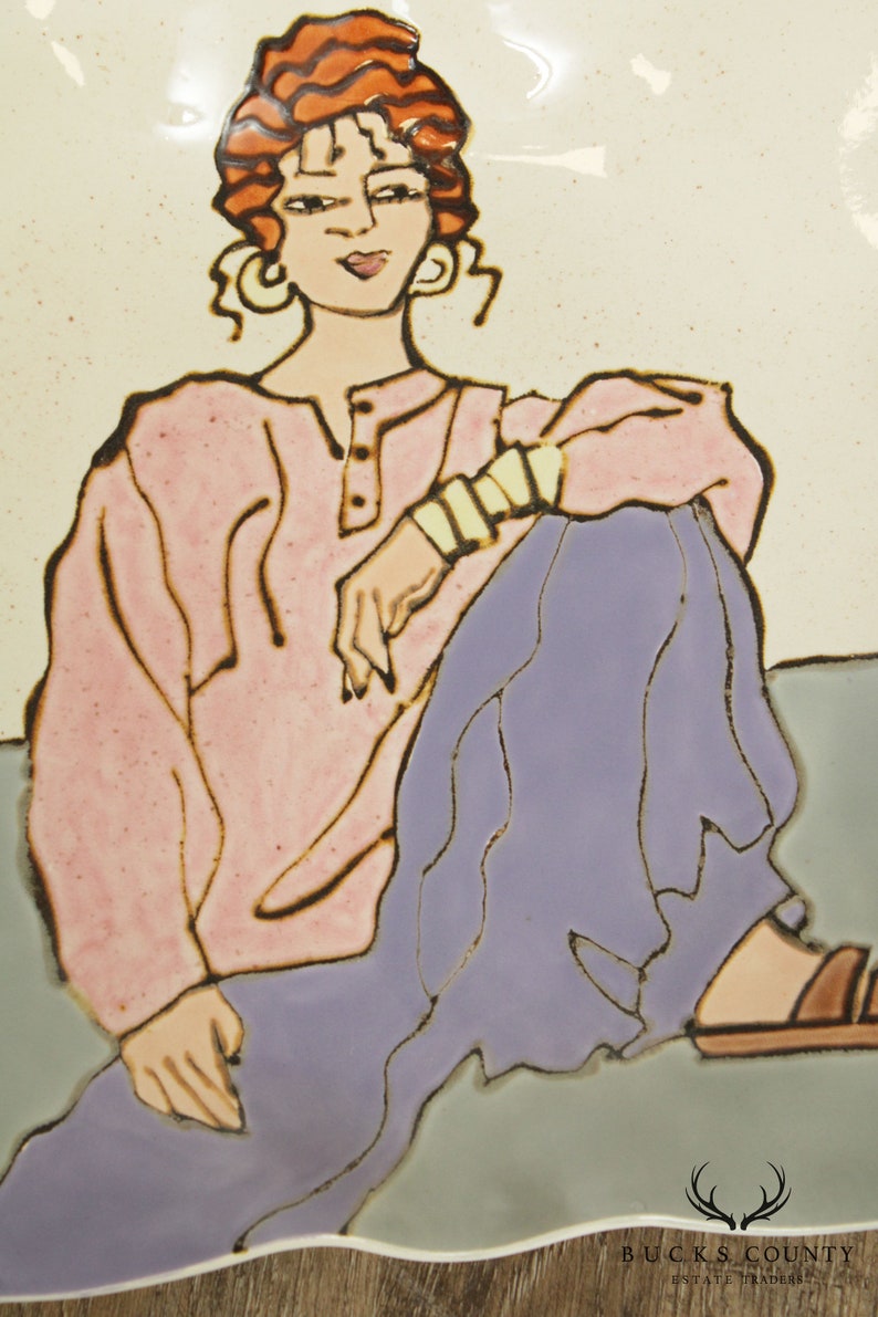Barbary Demery Postmodern Ceramic Pop Art Charger 1989 - Etsy