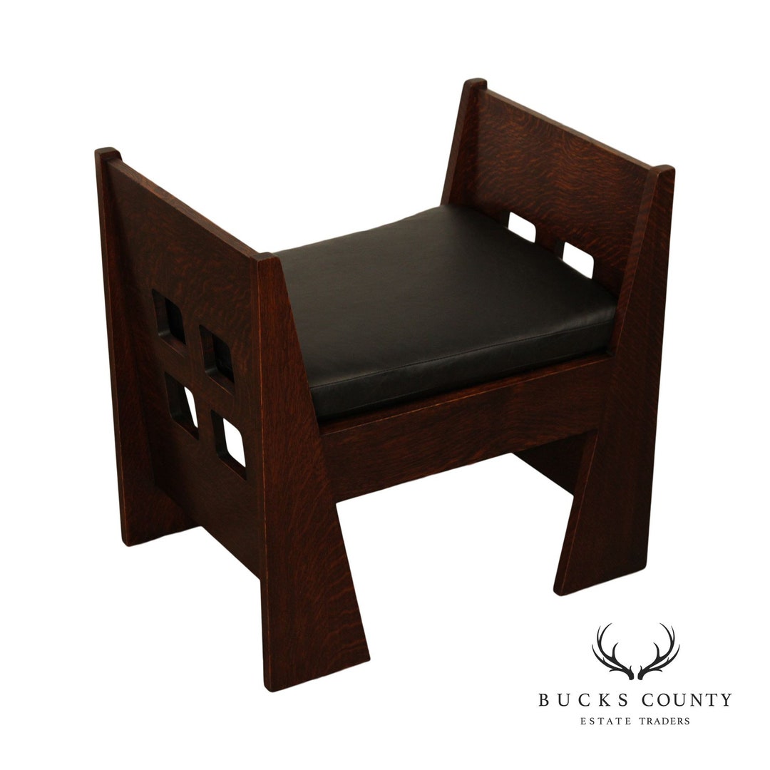 Mission Style Custom Oak Bench After Limbert - Etsy